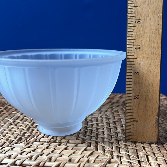 Vintage | Other | Vintage Frosted Ribbed Glass Shade Pendant Light ...